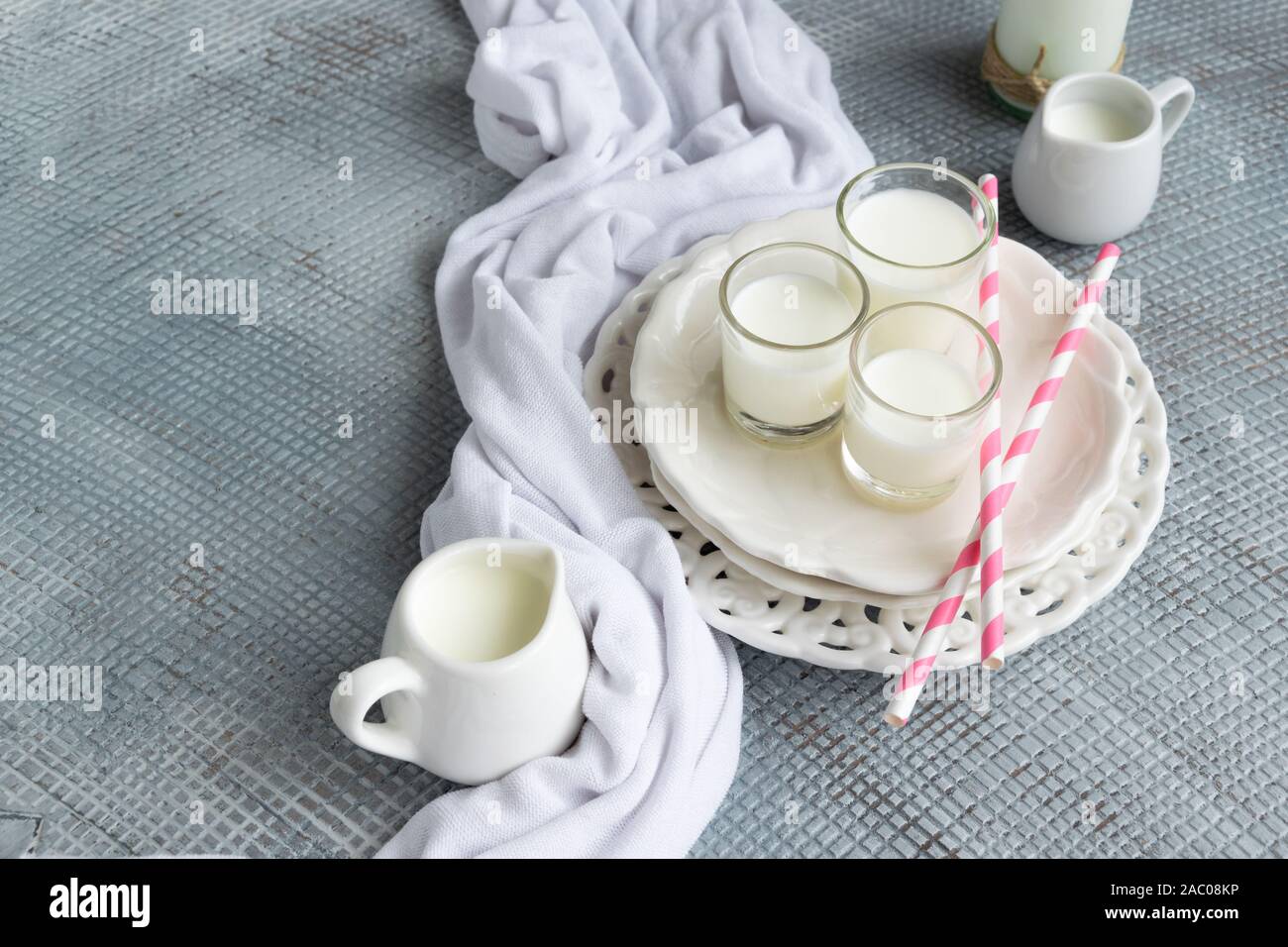 Fresh milk beverage. Healthy nutrition ingredient, dairy themes Stock ...