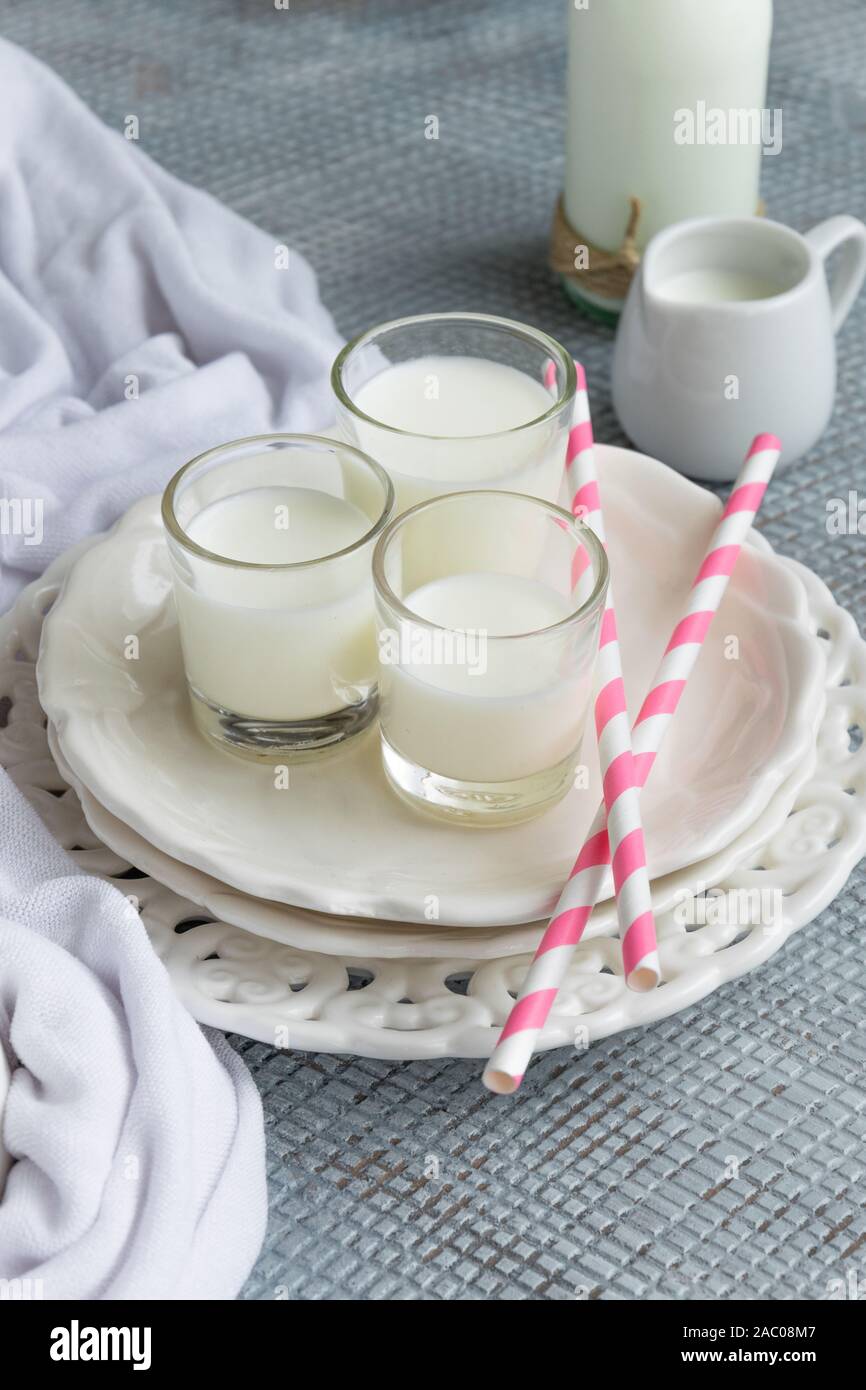 Fresh milk beverage. Healthy nutrition ingredient, dairy themes Stock ...
