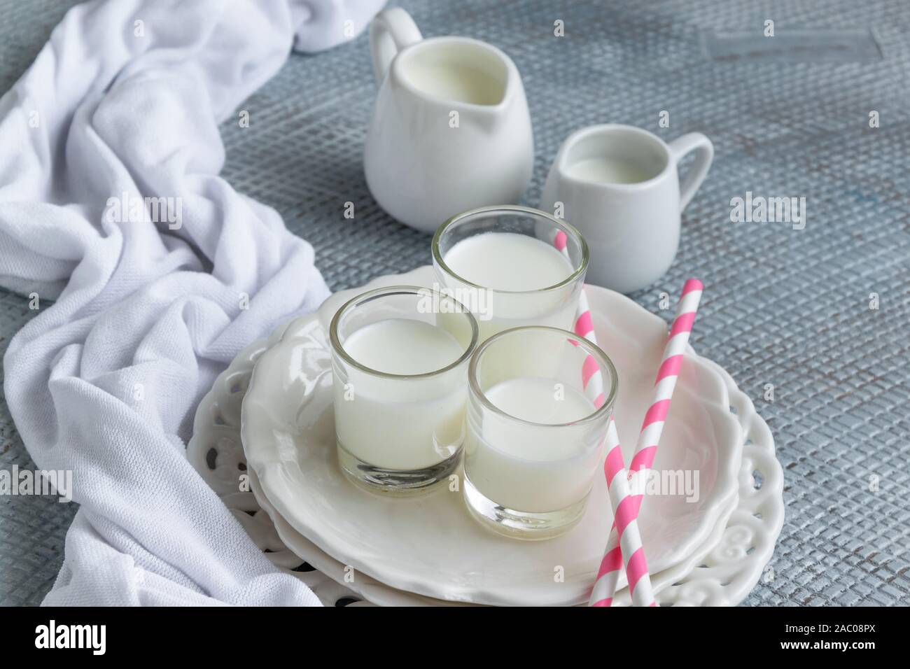 Fresh milk beverage. Healthy nutrition ingredient, dairy themes Stock ...