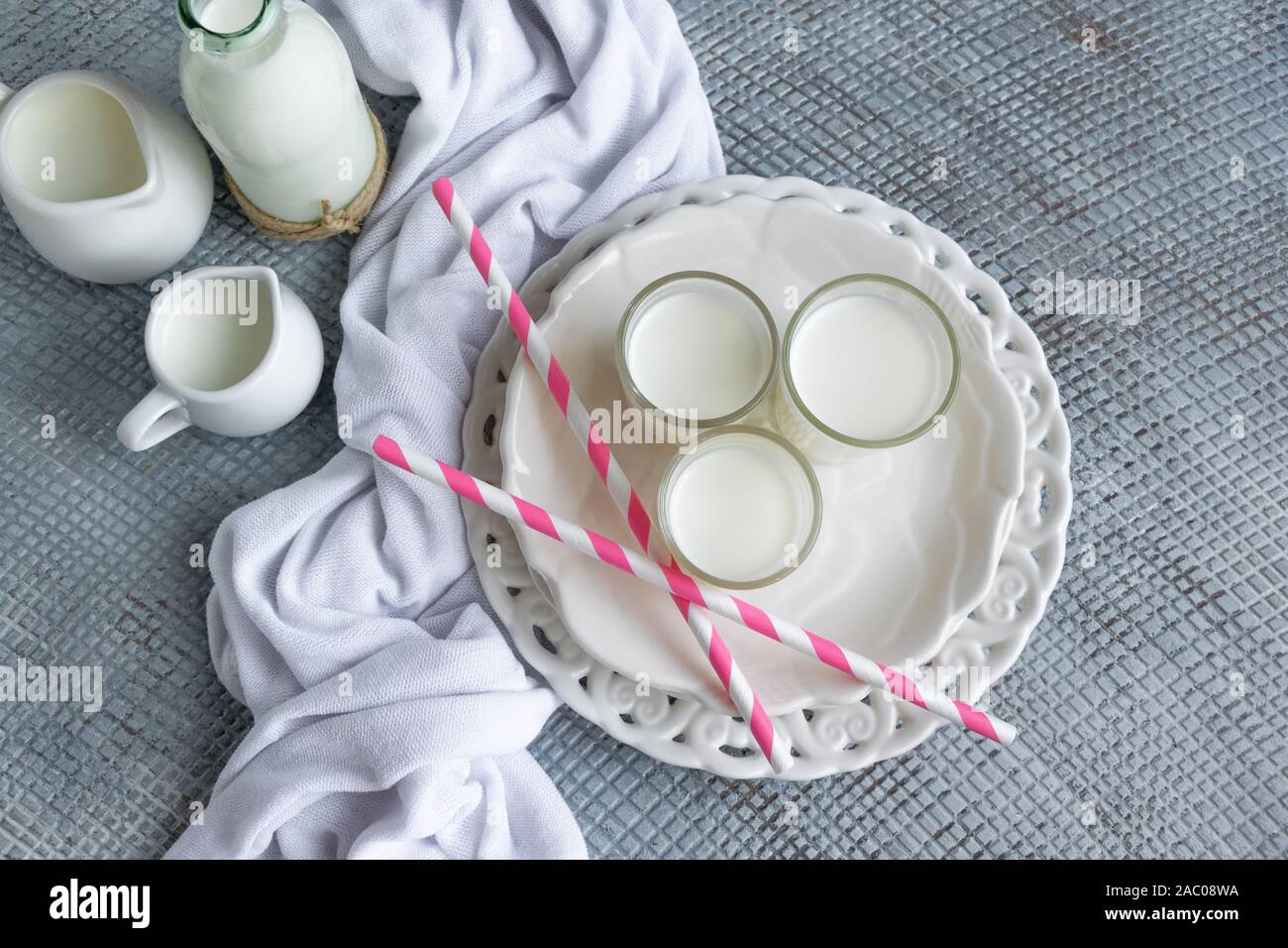 Fresh milk beverage. Healthy nutrition ingredient, dairy themes Stock ...