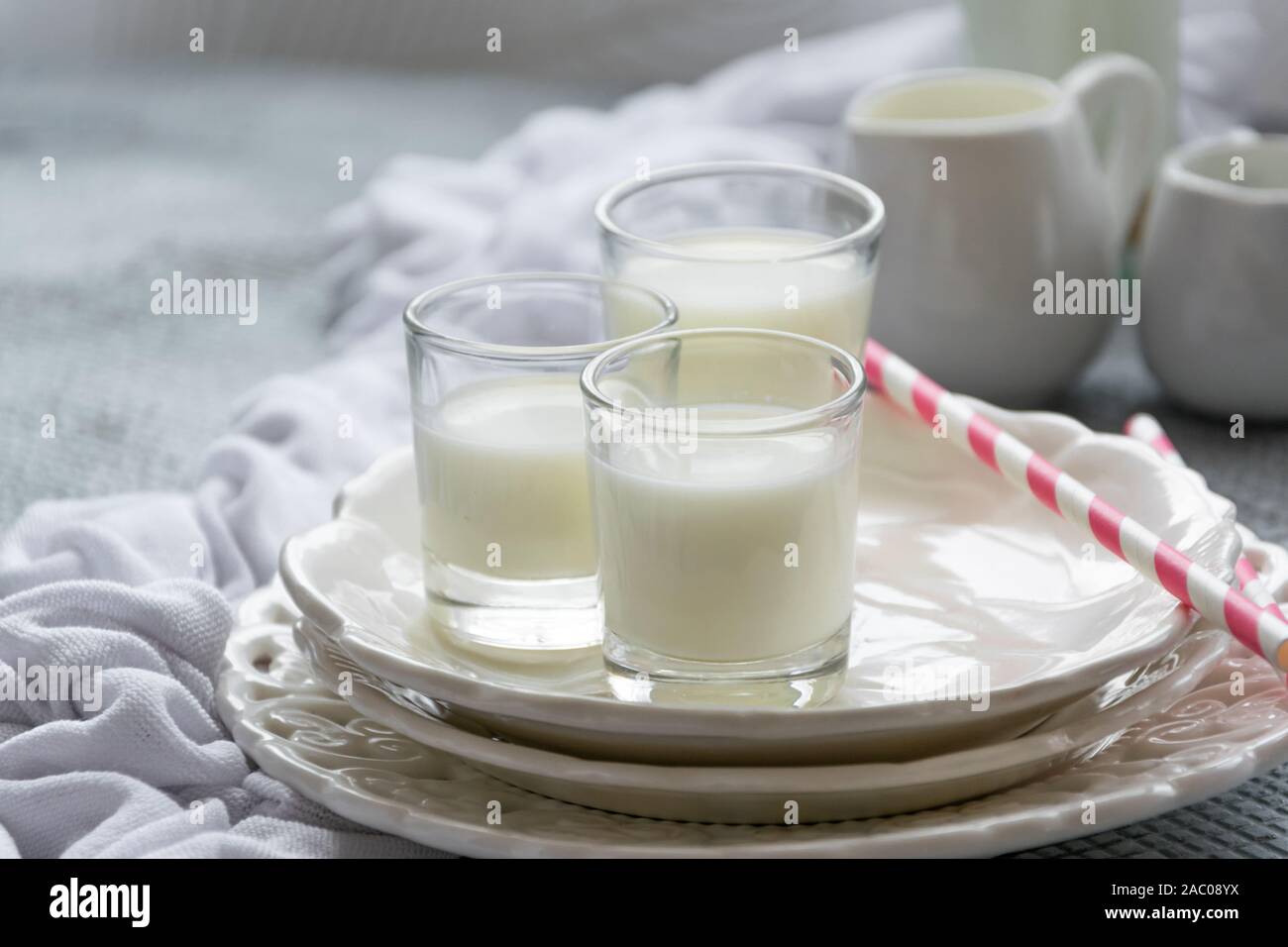 Fresh milk beverage. Healthy nutrition ingredient, dairy themes Stock ...