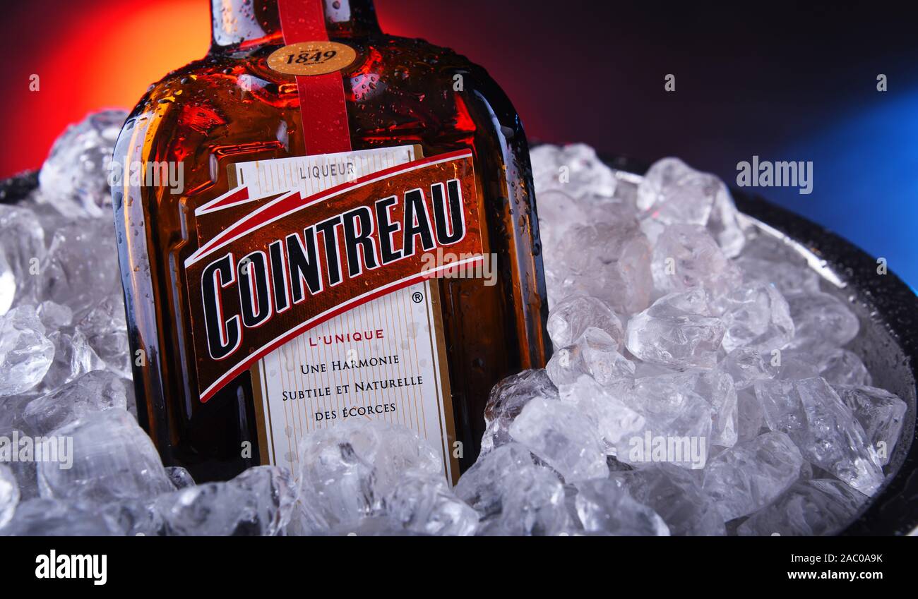 POZNAN, POL - NOV 21, 2019: Bottle of Cointreau, a brand of French ...