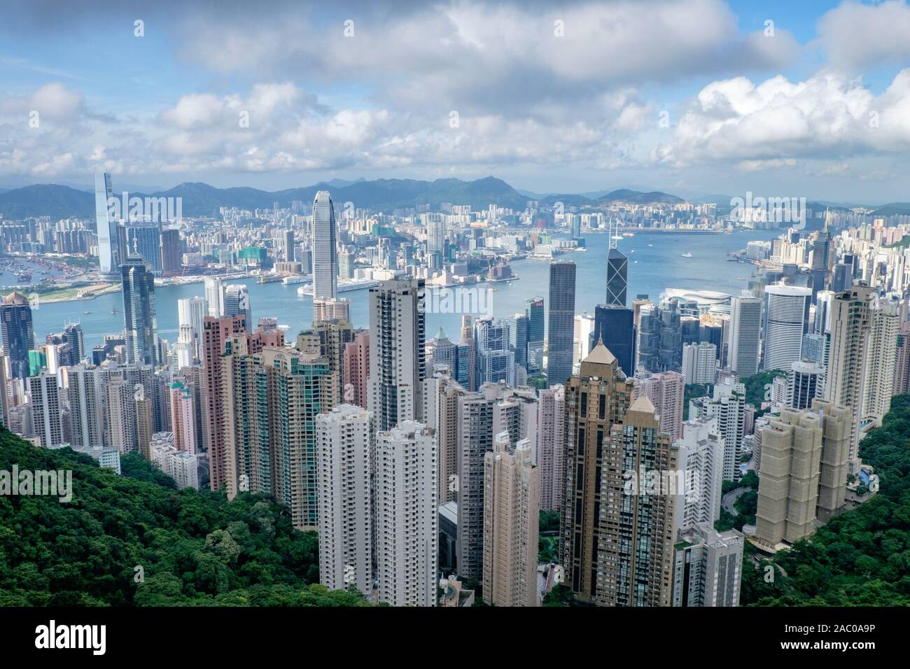 Hong Kong's skyline is viewed from Victoria Peak, a popular tourist ...