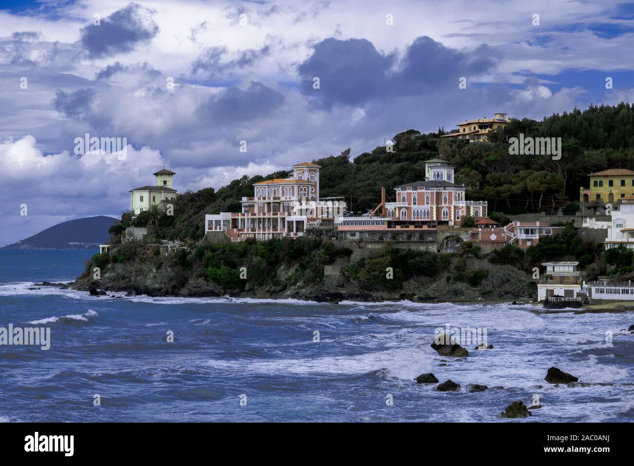 Castiglioncello, Baia del Quercetano - view of the Tyrrhenian coast in ...