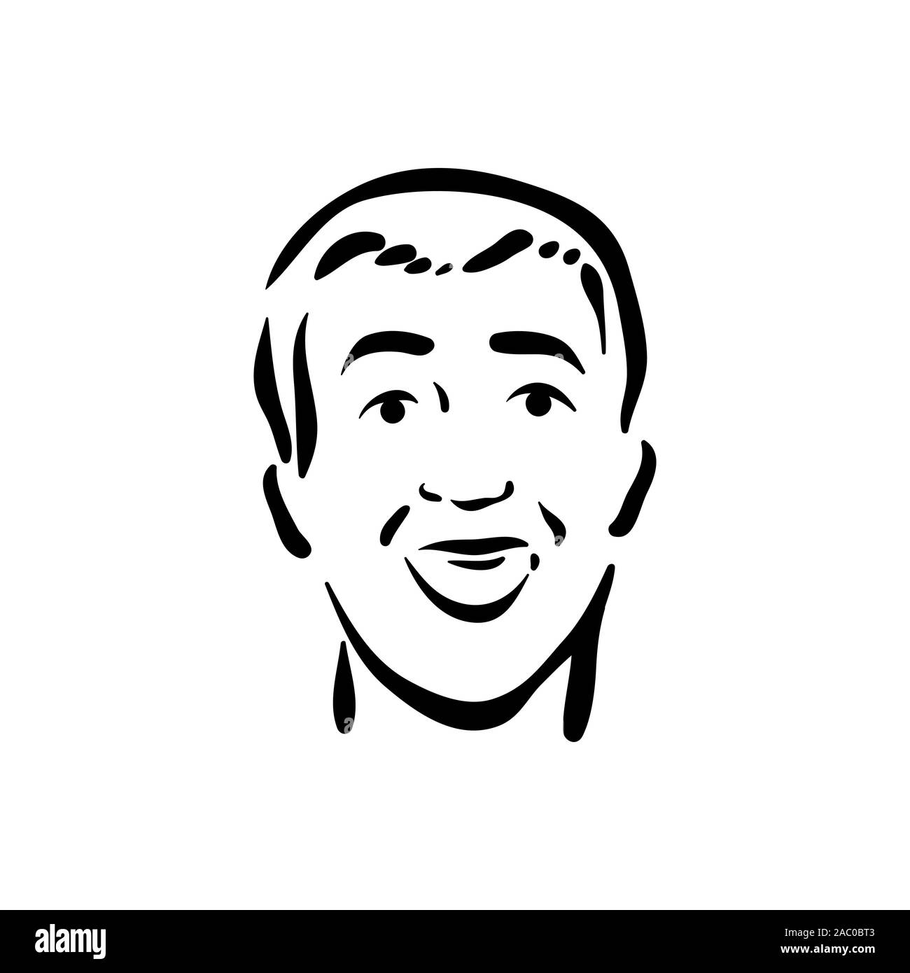 Silly face person emotion on white background Stock Vector Image & Art ...