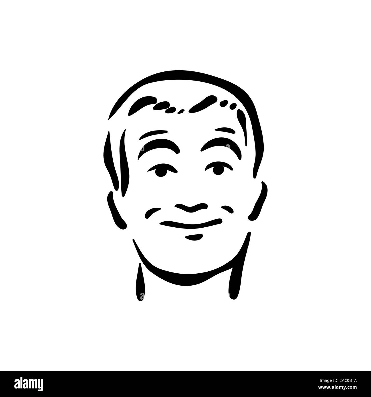 Silly face person emotion on white background Stock Vector Image & Art ...