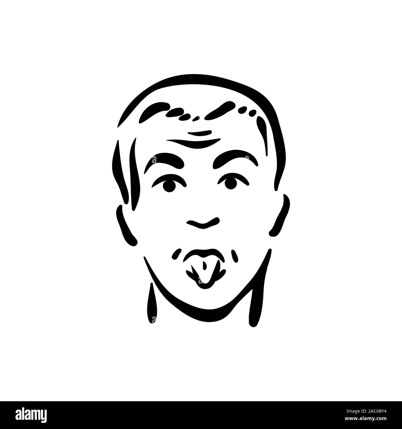 Facial expression man collage Black and White Stock Photos & Images - Alamy