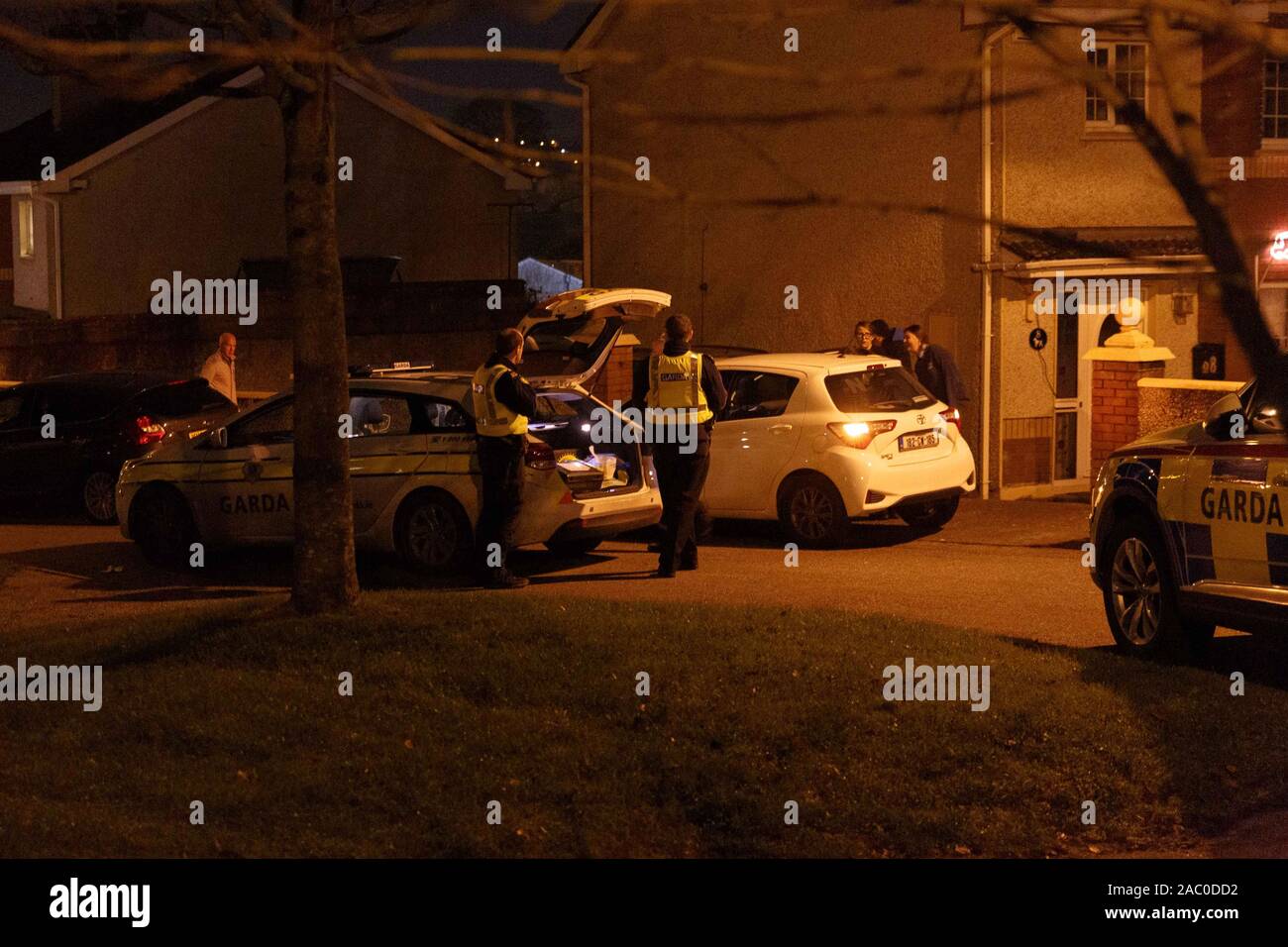 Irish city street scene with police car hi-res stock photography and ...