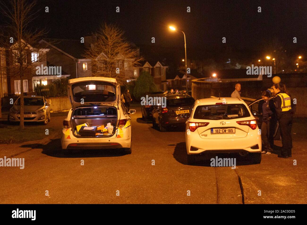 Irish city street scene with police car hi-res stock photography and ...
