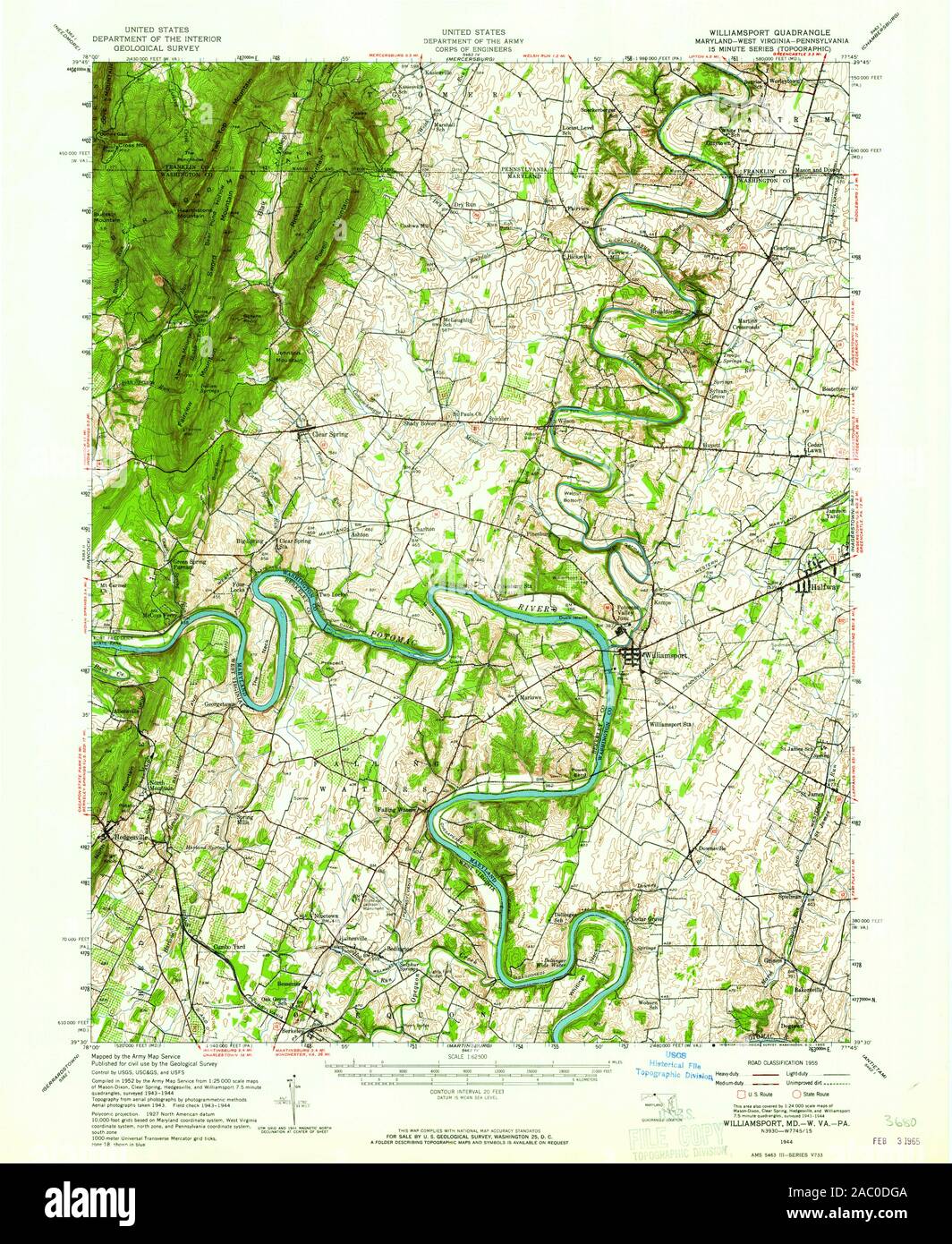 Williamsport pennsylvania map hi-res stock photography and images - Alamy