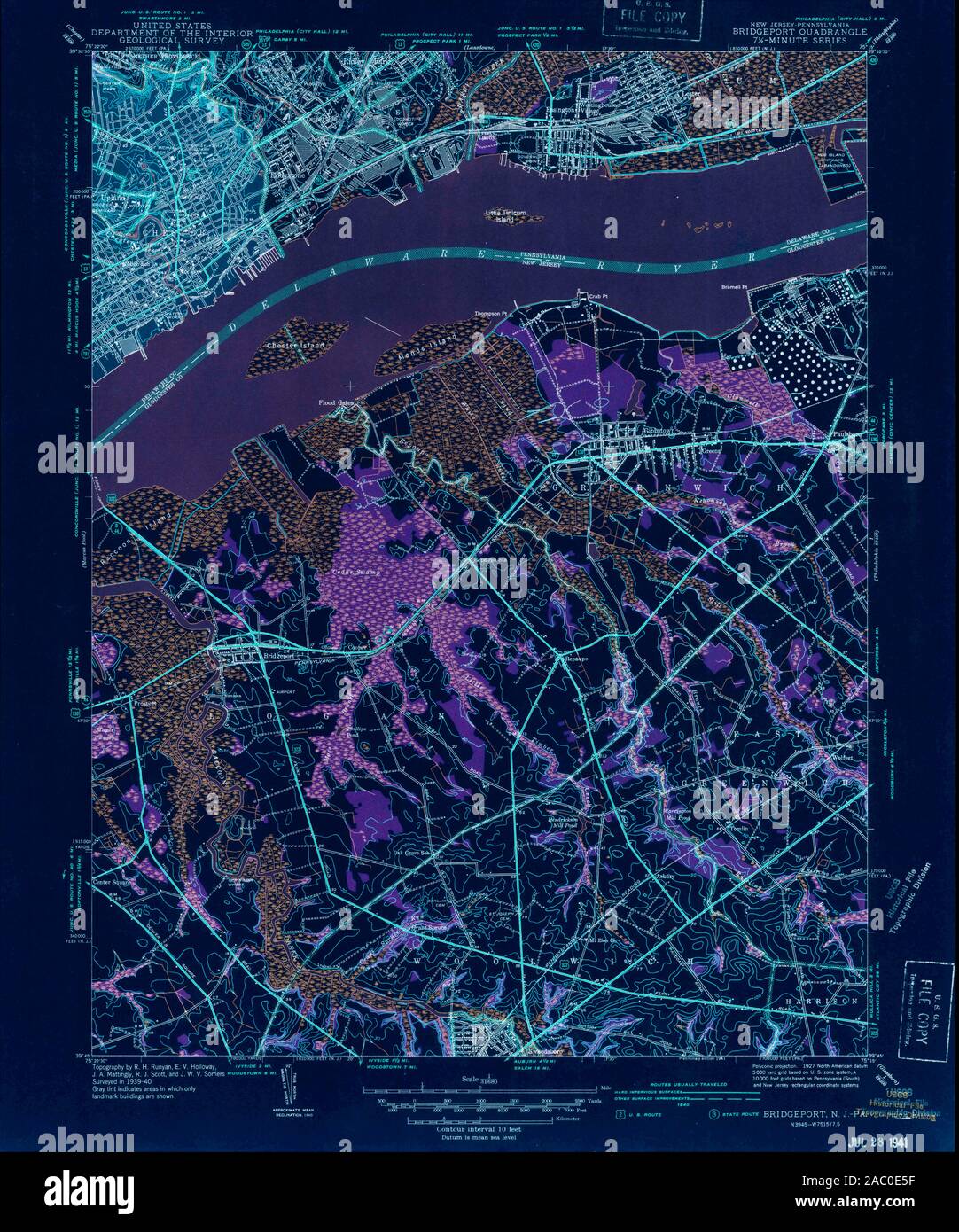 Pennsylvania map 1940 hi-res stock photography and images - Alamy