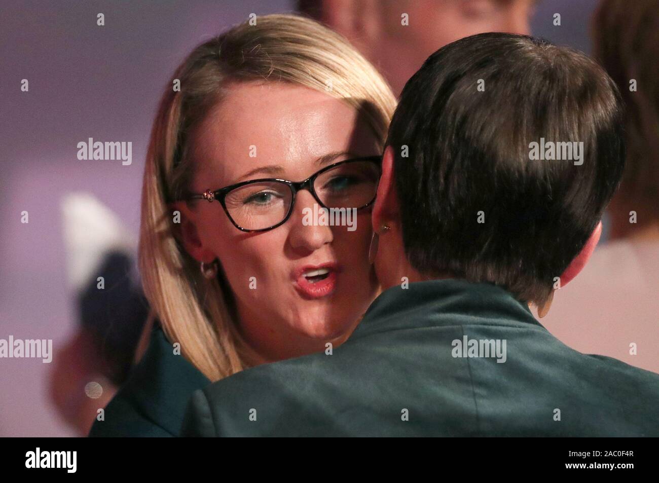 Labour's shadow business secretary Rebecca Long Bailey greets former ...