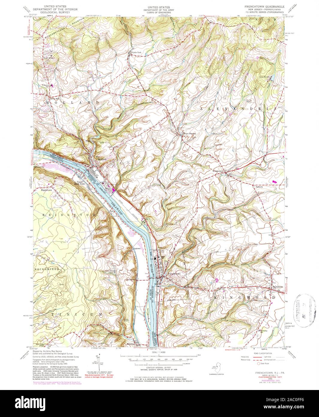 Map of frenchtown hi-res stock photography and images - Alamy