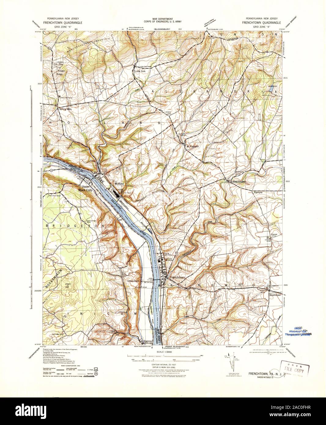 Map of frenchtown hi-res stock photography and images - Alamy