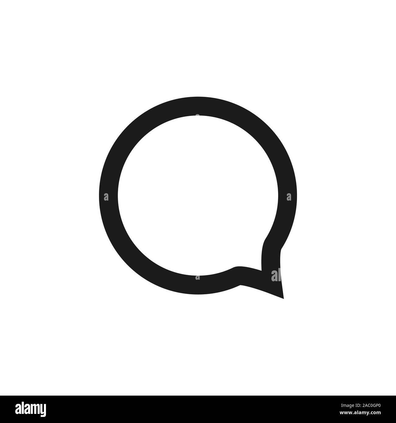 Speak cloud in abstract style. Vector isolated illustration. Sticker ...