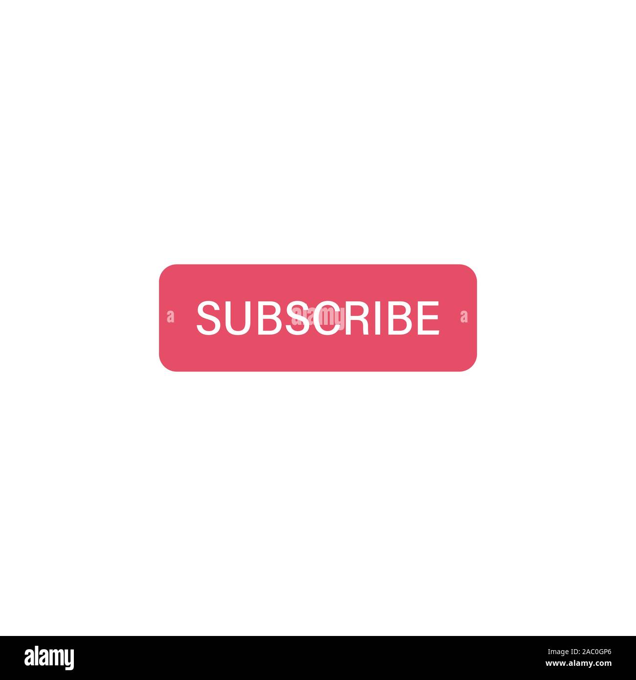 Subscribe red button for web design. Isolated vector illustration. Web ...