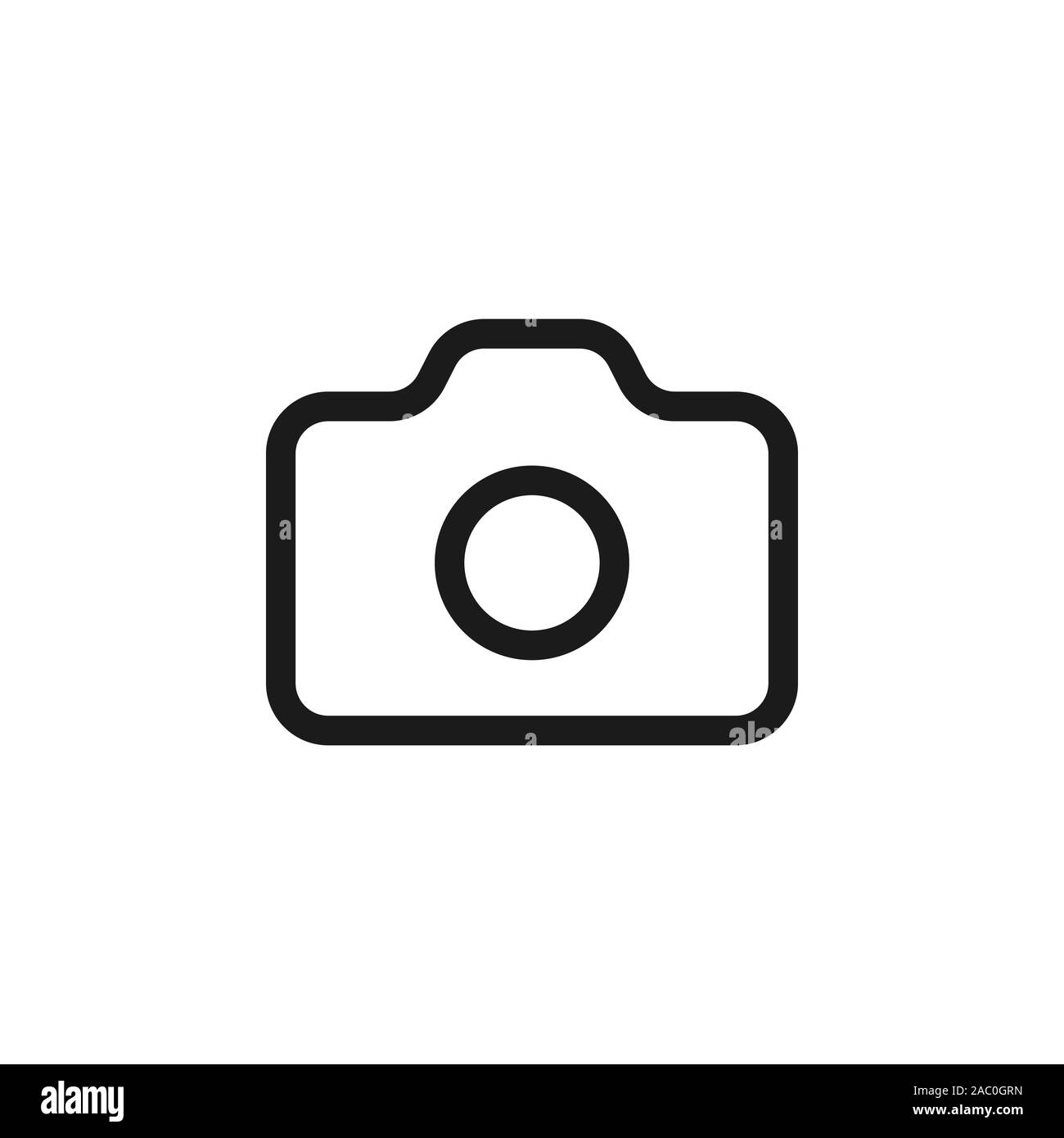 Modern photo camera outline isolated icon, great illustration design ...
