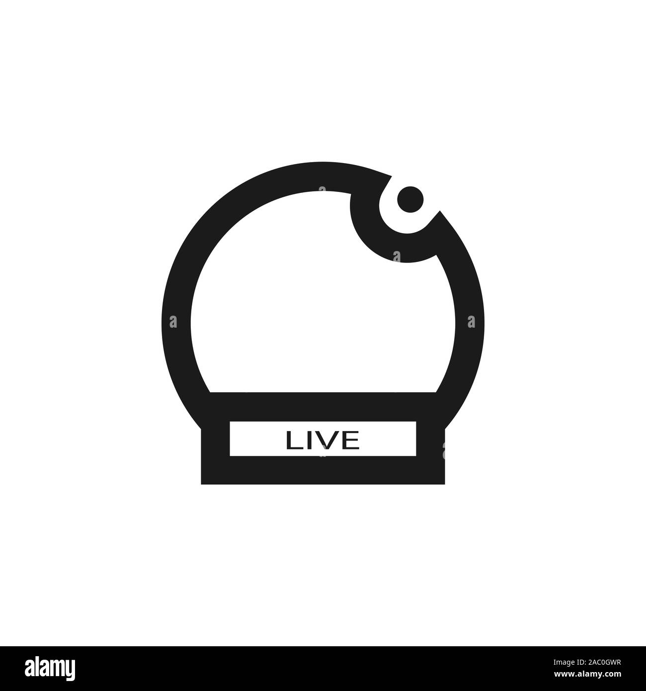 Live broadcasting icon for concept design. Isolated vector illustration ...