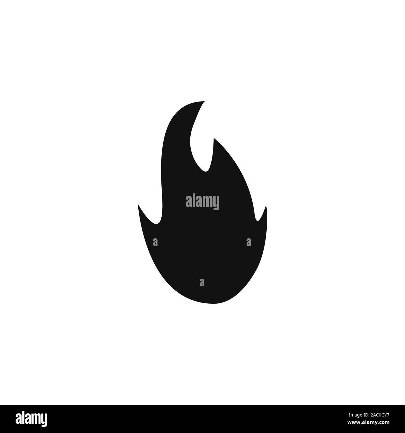 Black burning fire Isolated vector icon Stock Vector Image & Art - Alamy