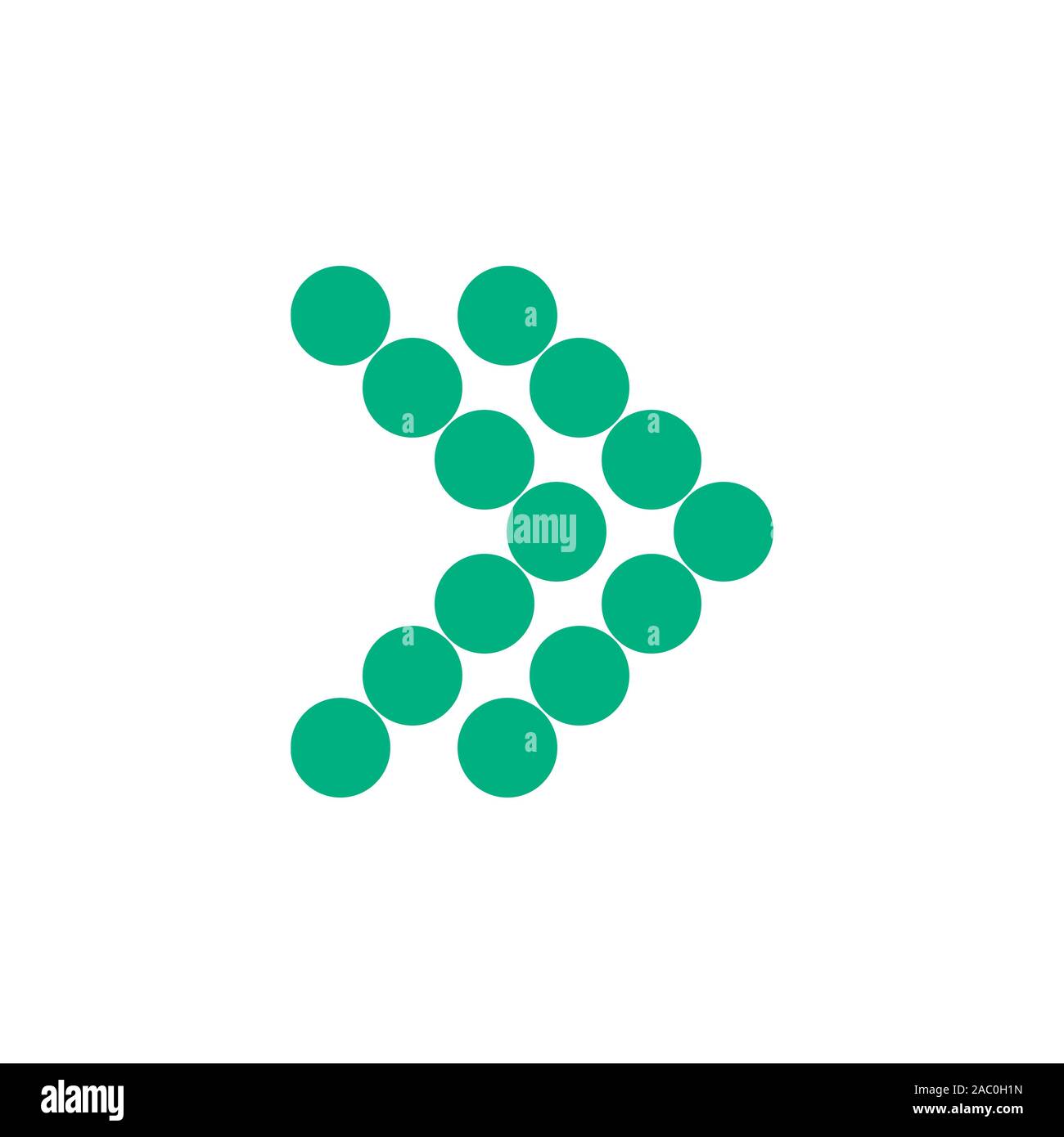 Modern green dotted arrow, great design for any purposes. Art vector ...
