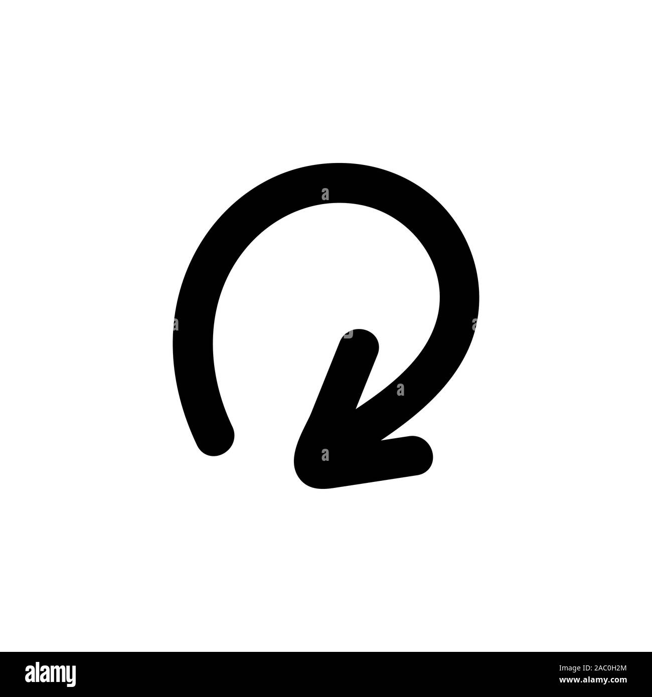 Arrow reload doodle vector outline isolated illusatrtion Stock Vector ...