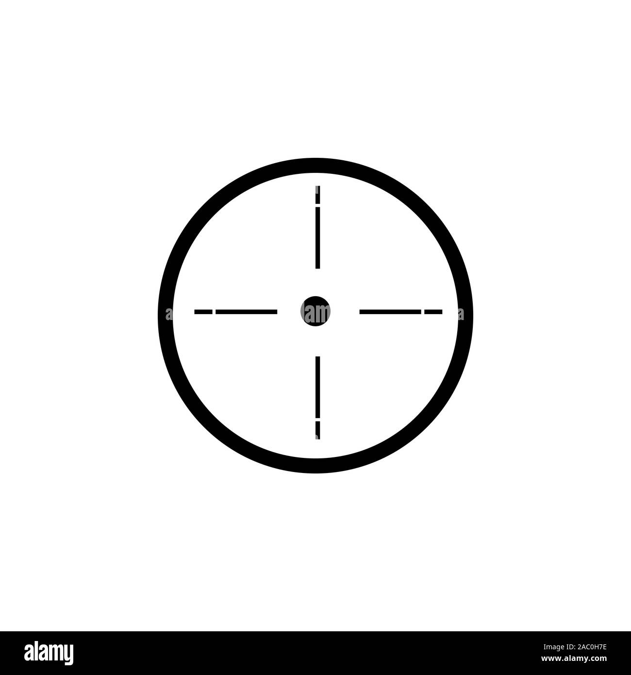 Aim target vector isolated icon. Sniper scope cross. Optical view Stock ...