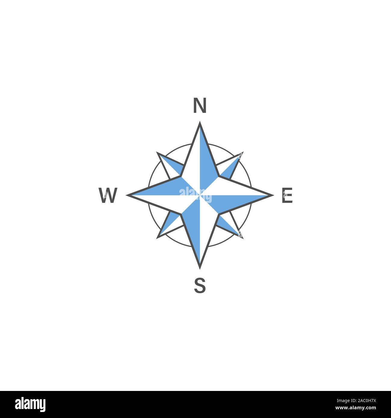 Map compass sign retro abstract isolated icon illustration on white ...