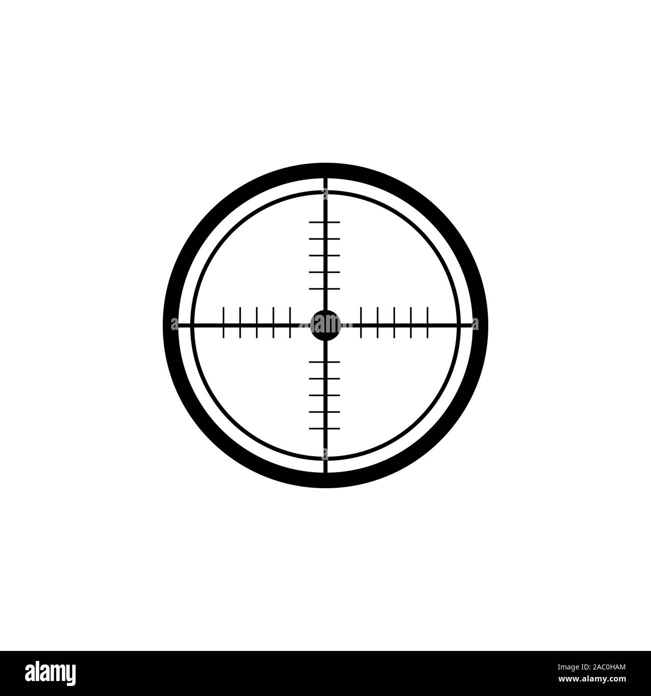 Aim target vector isolated icon. Sniper scope cross. Optical view Stock ...