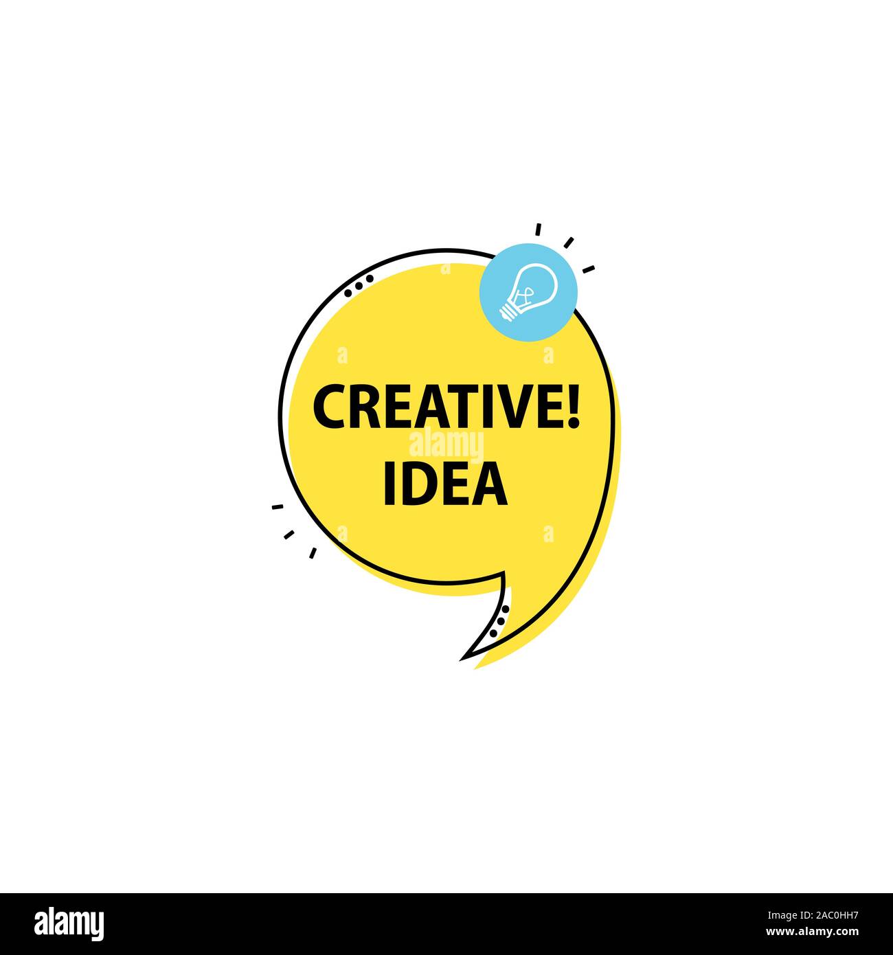 Creative idea bubble frame, trendy isolated illustration for decorative ...