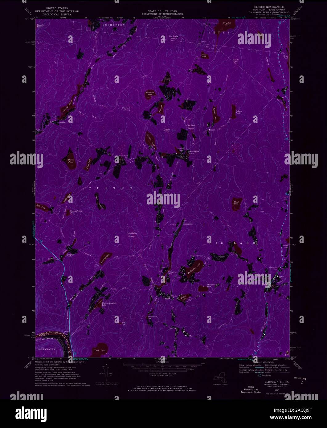 Map of eldred hi-res stock photography and images - Alamy