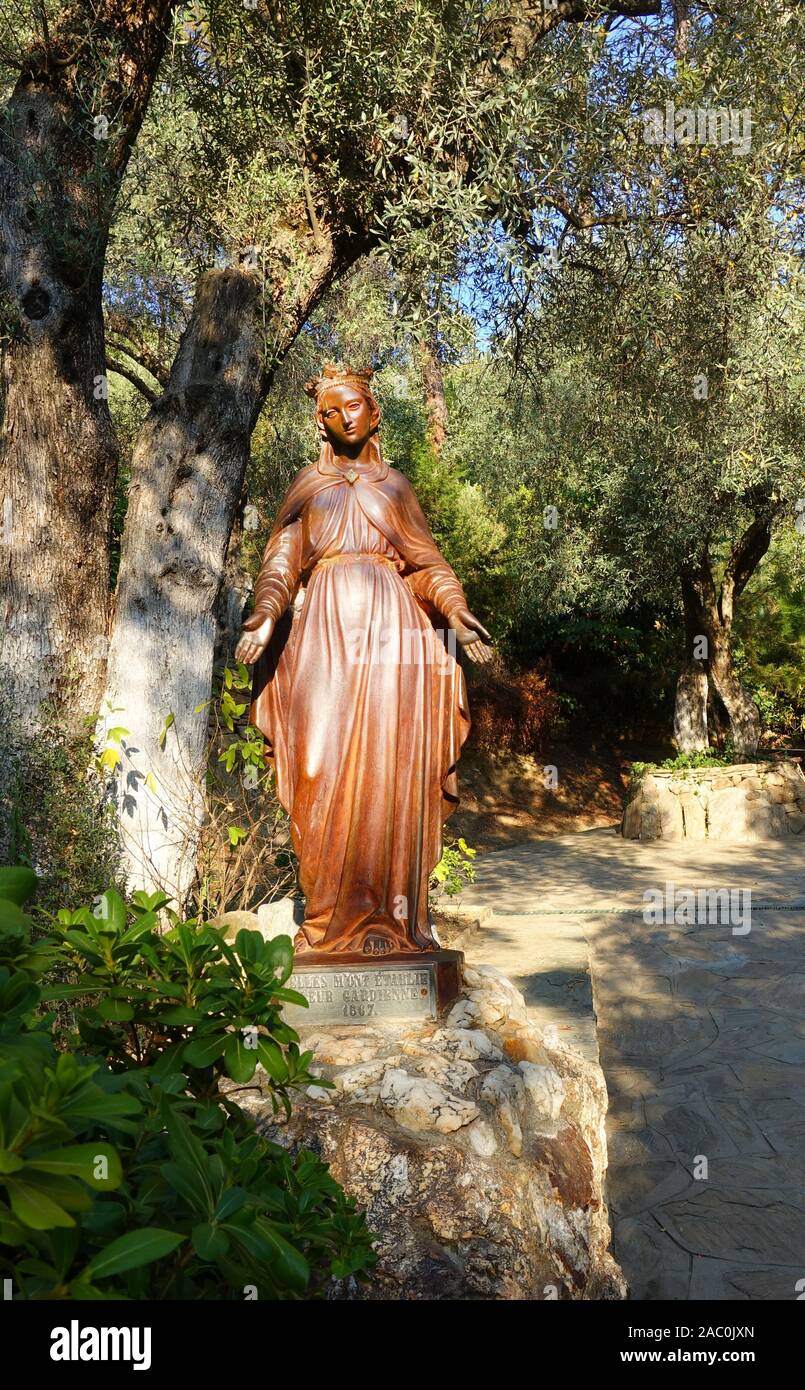 Virgin Mary statute in The House of the Virgin Mary (Meryemana) mother ...