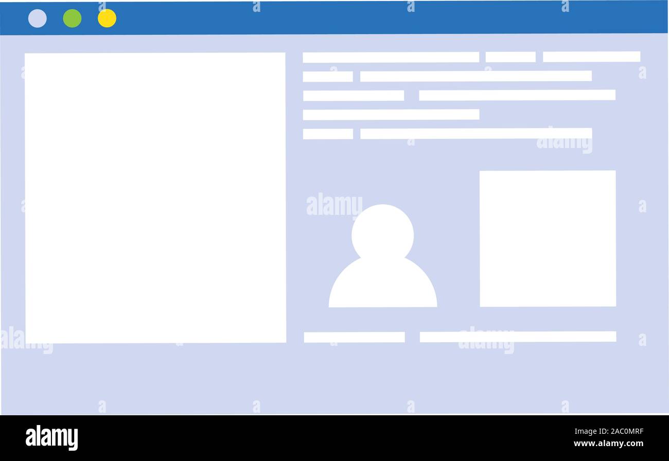 social network profile on white background vector illustration design ...