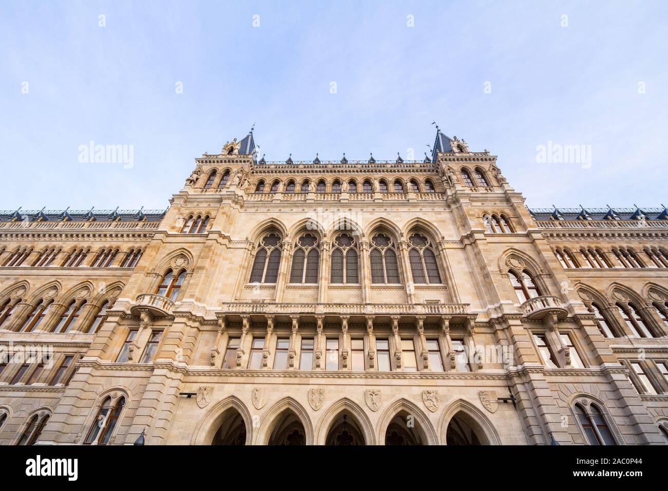 Northern facade of the Rathaus of Vienna, Austria. Also called Wiener ...