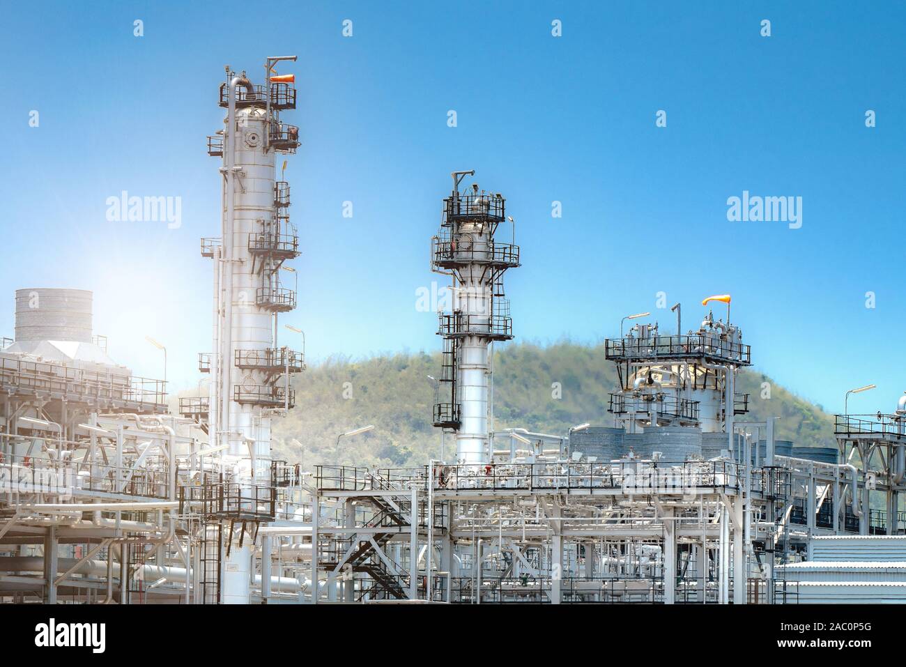 Industrial oil and gas refinery plant zone. -image Stock Photo - Alamy
