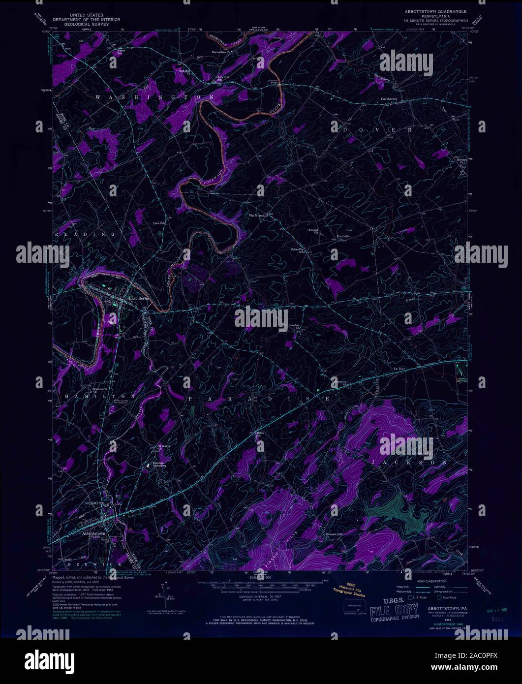Map of abbottstown hi-res stock photography and images - Alamy