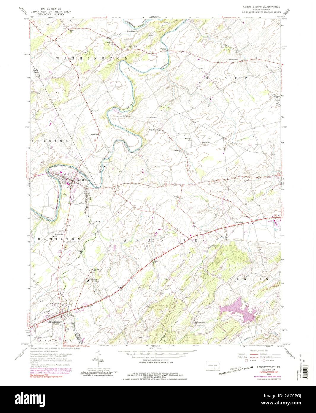 Map of abbottstown hi-res stock photography and images - Alamy