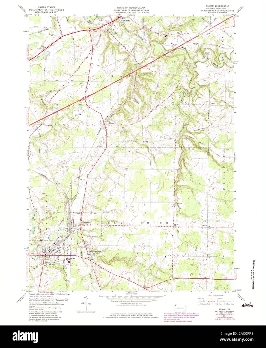 Albion pennsylvania map hi-res stock photography and images - Alamy