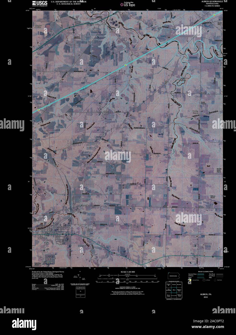 Albion pennsylvania map hi-res stock photography and images - Alamy
