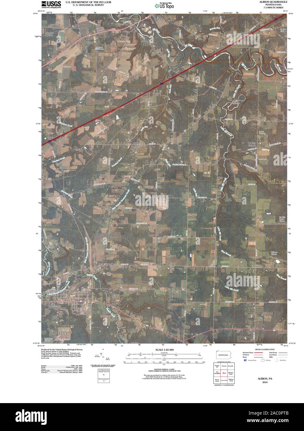 Albion pennsylvania map hi-res stock photography and images - Alamy