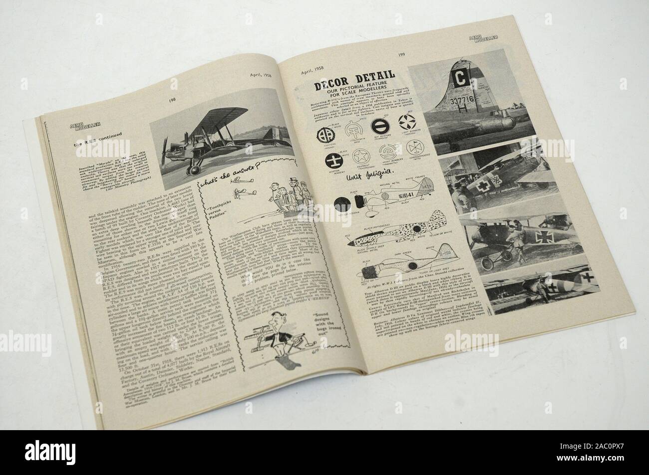 object, vintage air modeling magazine Stock Photo - Alamy
