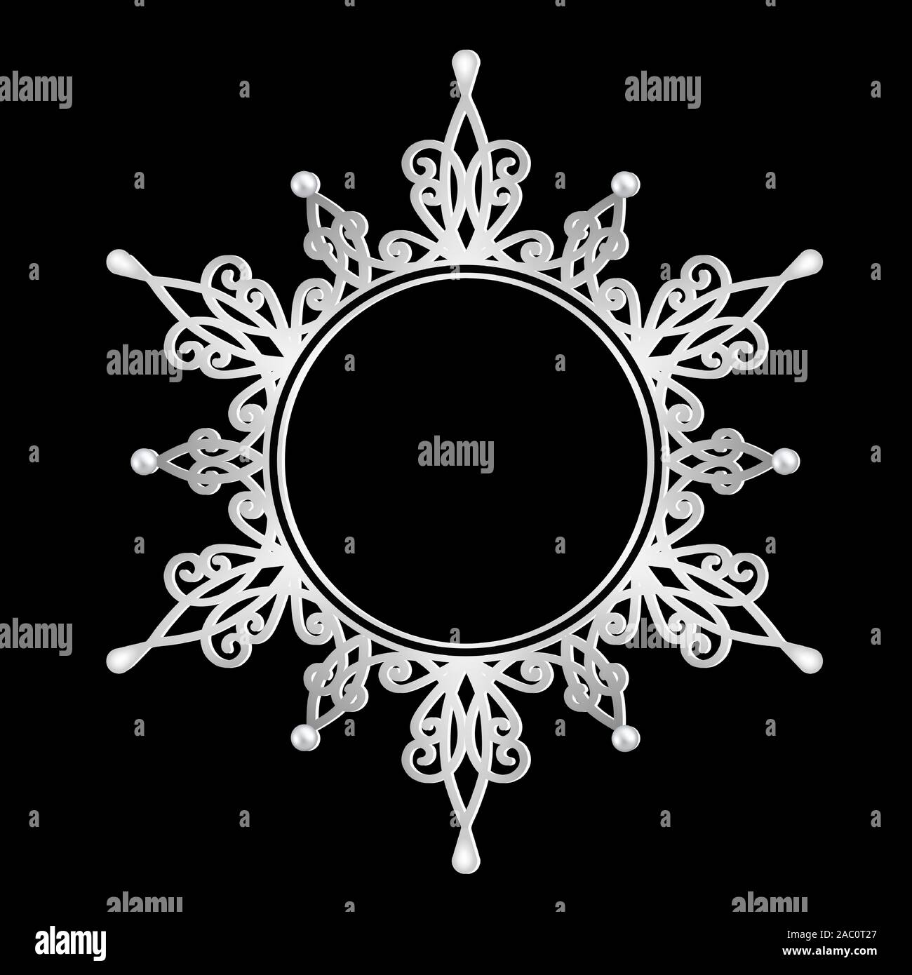 Silver Snowflake Frame