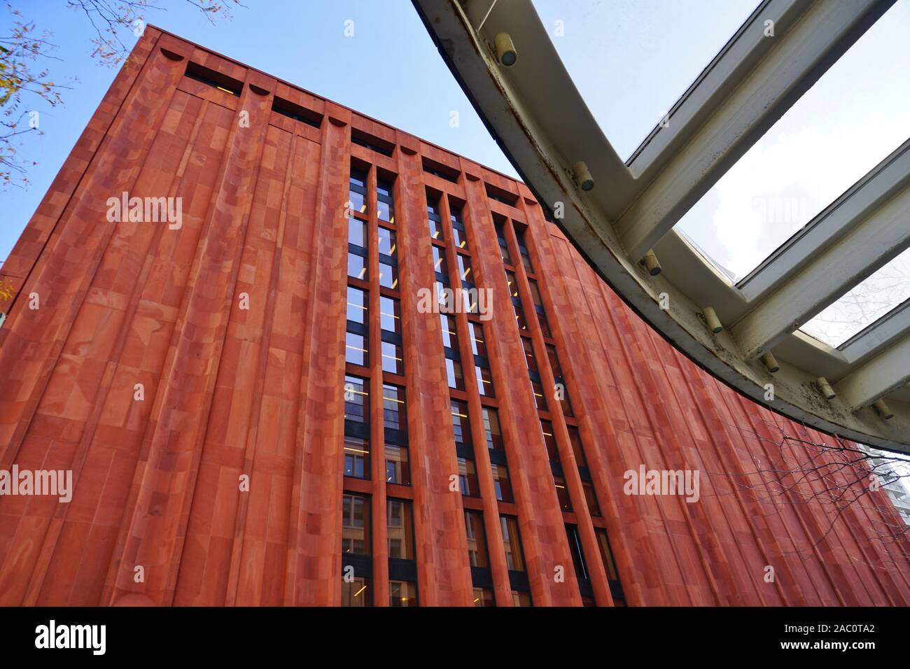 NEW YORK CITY, NY -3 NOV 2019- View of the Elmer Holmes Bobst library ...