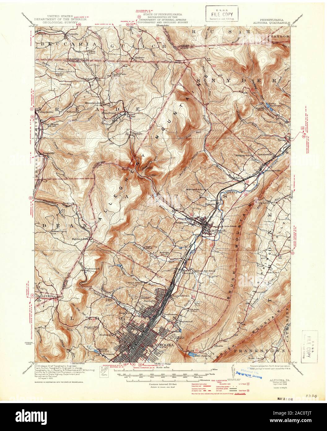 Altoona pennsylvania map hi-res stock photography and images - Alamy