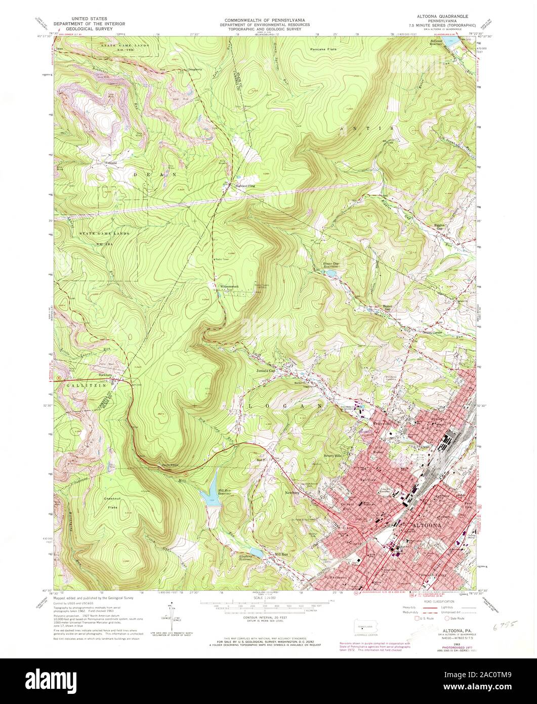 Altoona pennsylvania map hi-res stock photography and images - Alamy