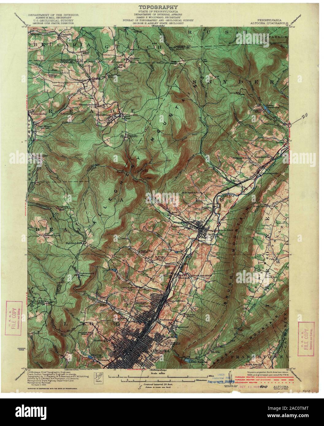Altoona pennsylvania map hi-res stock photography and images - Alamy