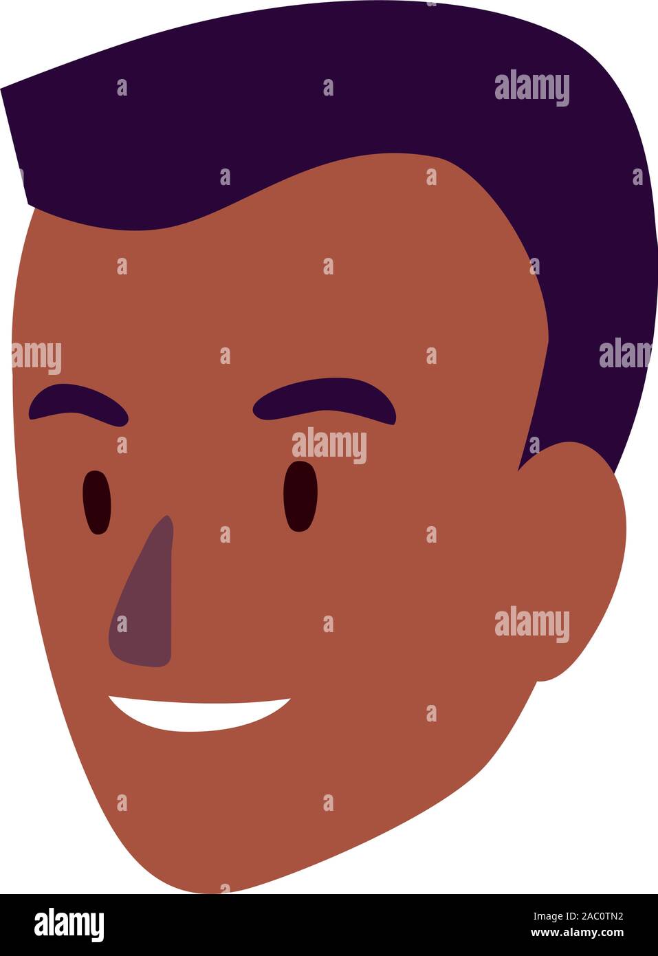 head of man smiling on white background vector illustration design ...