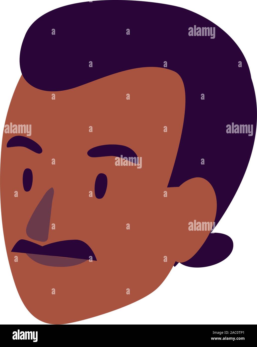 head of man smiling on white background vector illustration design ...