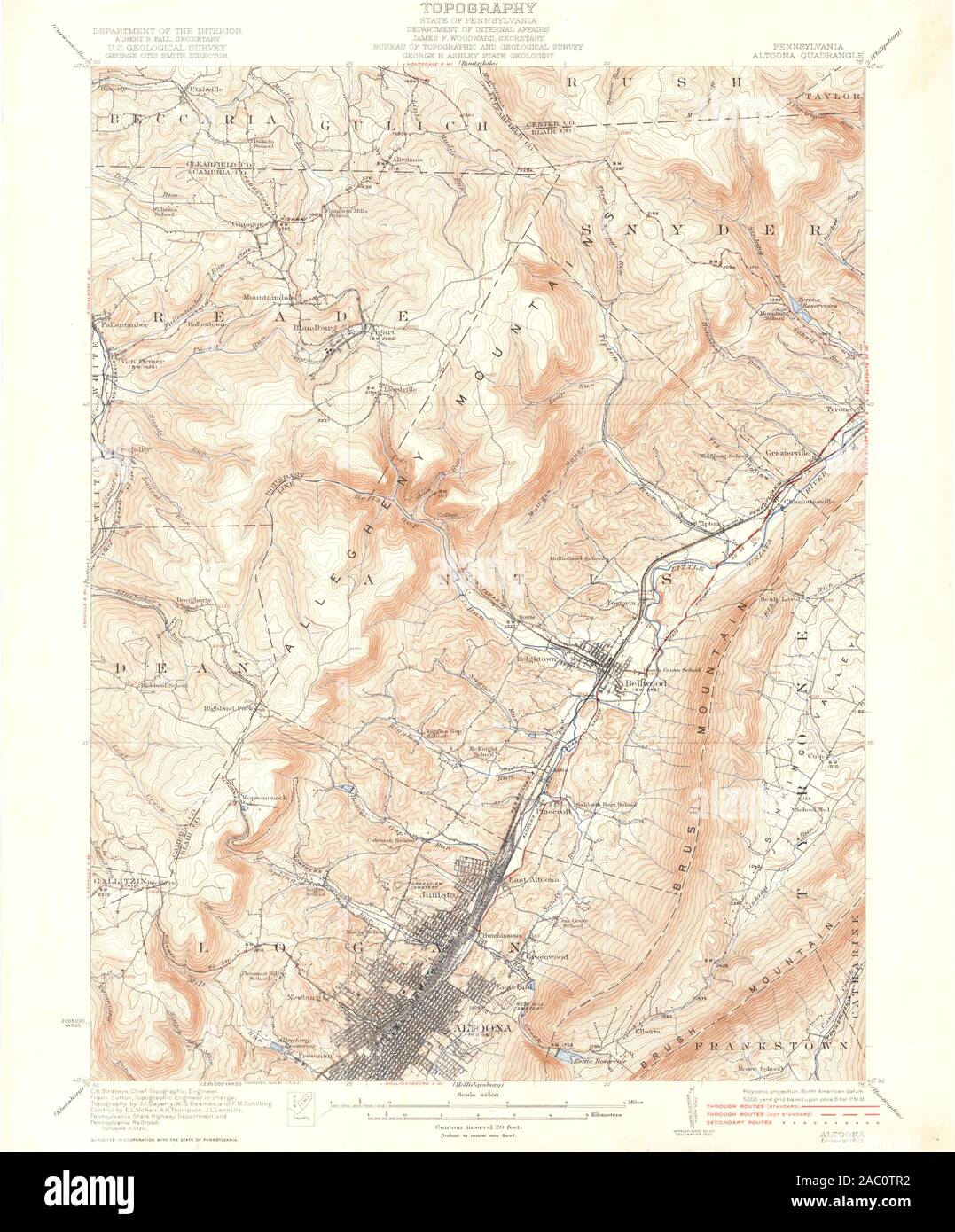 Altoona pennsylvania map hi-res stock photography and images - Alamy