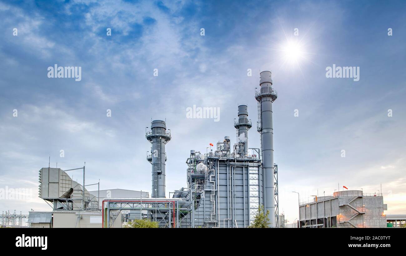 Cooling tower gas turbine combined cycle plant hi-res stock photography ...