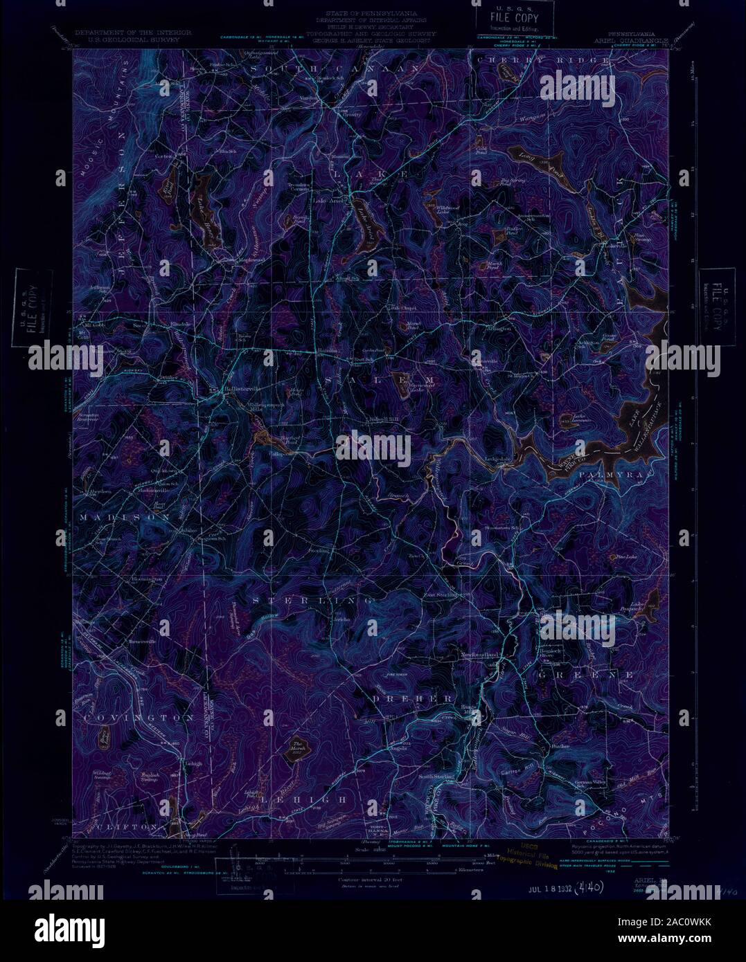 Ariel maps hi-res stock photography and images - Alamy